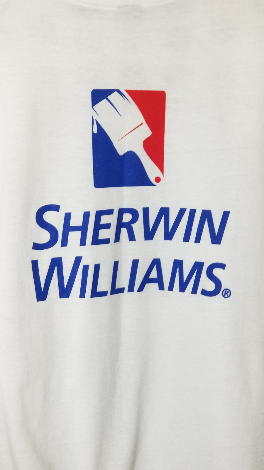 Sherwin Williams White Chest Logo Painting Shirt 2XL - Gem