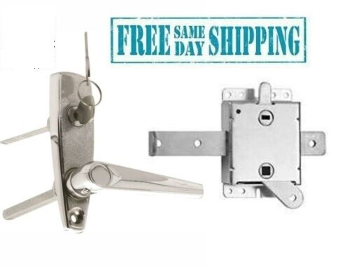 Garage Door L-handle Lock with Inside Slide Lock Latch Mechanism set ...
