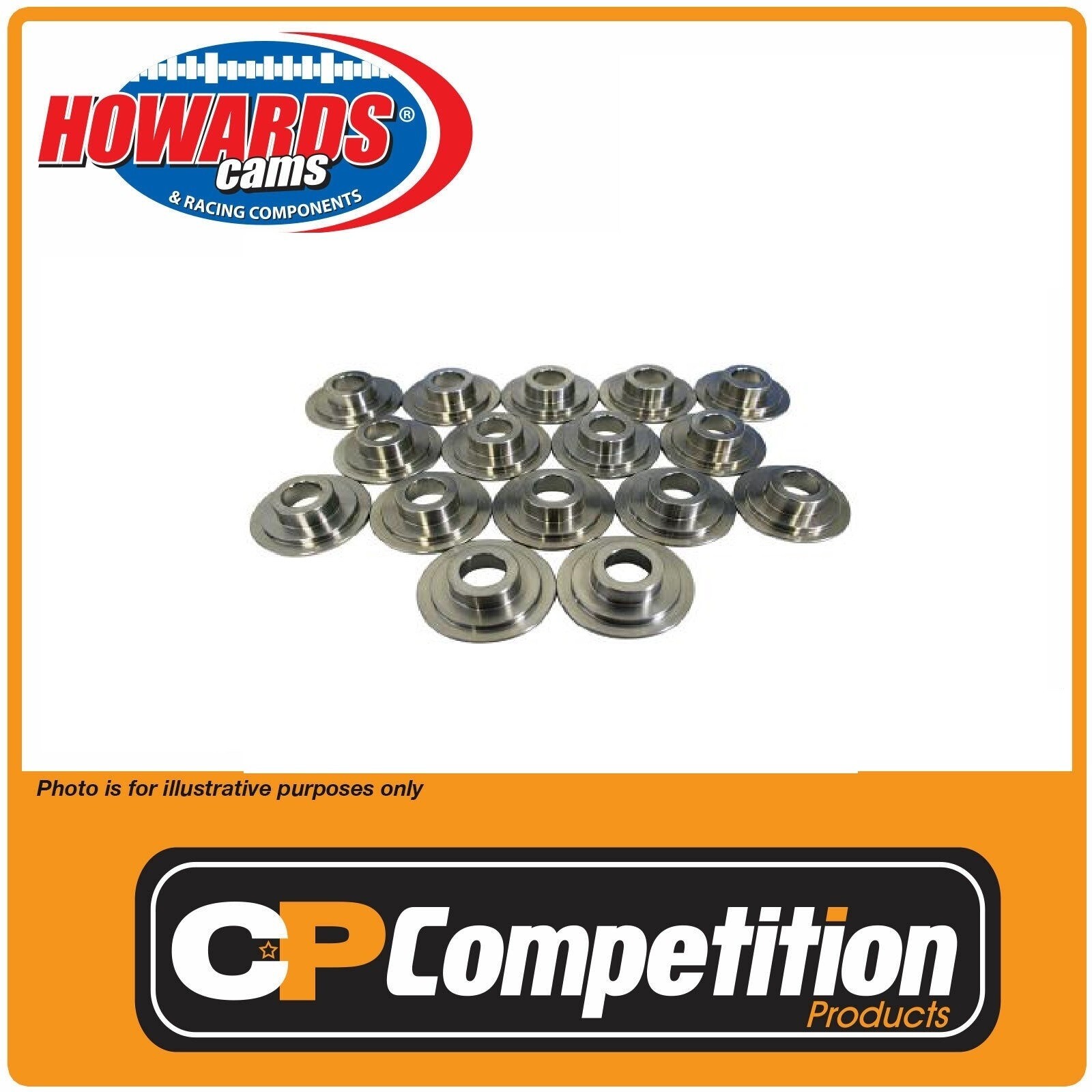 HOWARDS VALVE SPRING Ti RETAINER SET (16) TO SUIT 1.500-1.650" SPRINGS ...