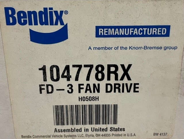 BENDIX REMAN FAN CLUTCH 104778RX NEW OEM | eBay