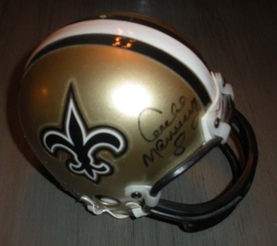 ARCHIE MANNING NEW ORLEANS SAINTS,OLE MISS REBELS W/COA SIGNED MINI ...
