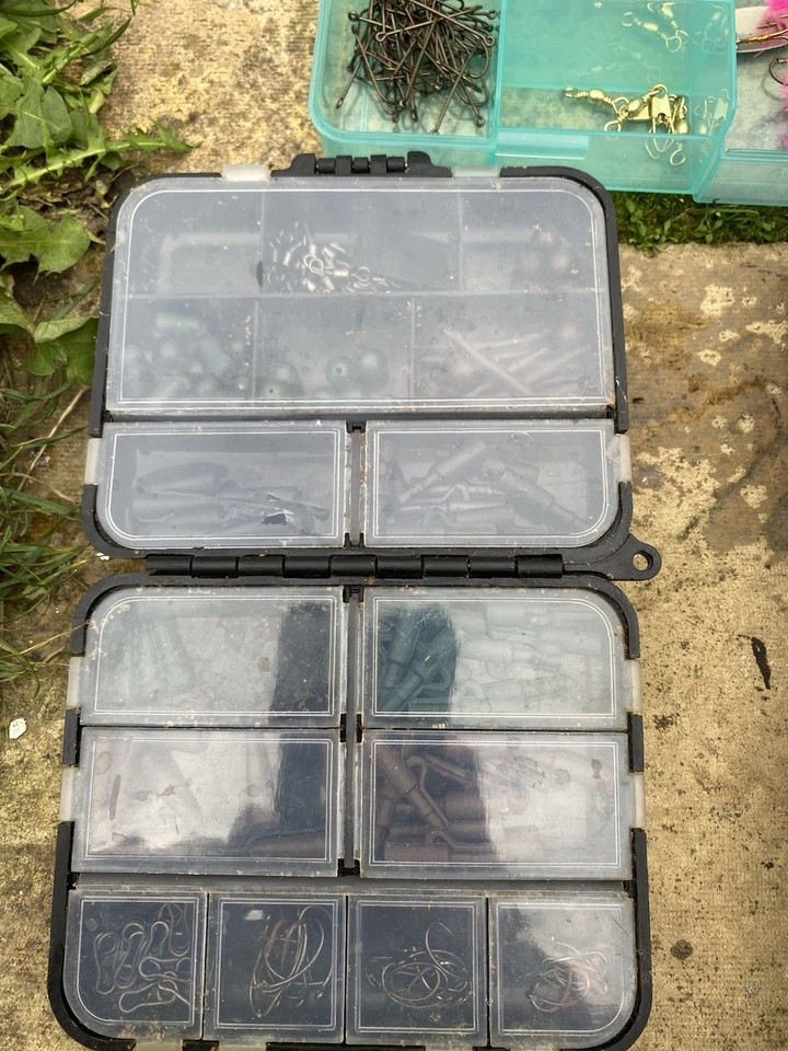 Fishing Tackle Box Stuffed with Course Fishing Gear, Hooks, Floats ...