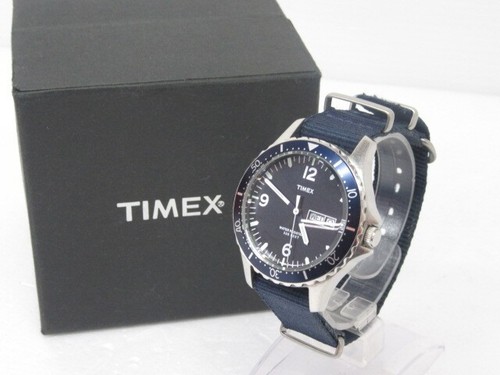 Timex J.Crew Andros Divers Watch 42mm Quartz Used Blue Dial | eBay
