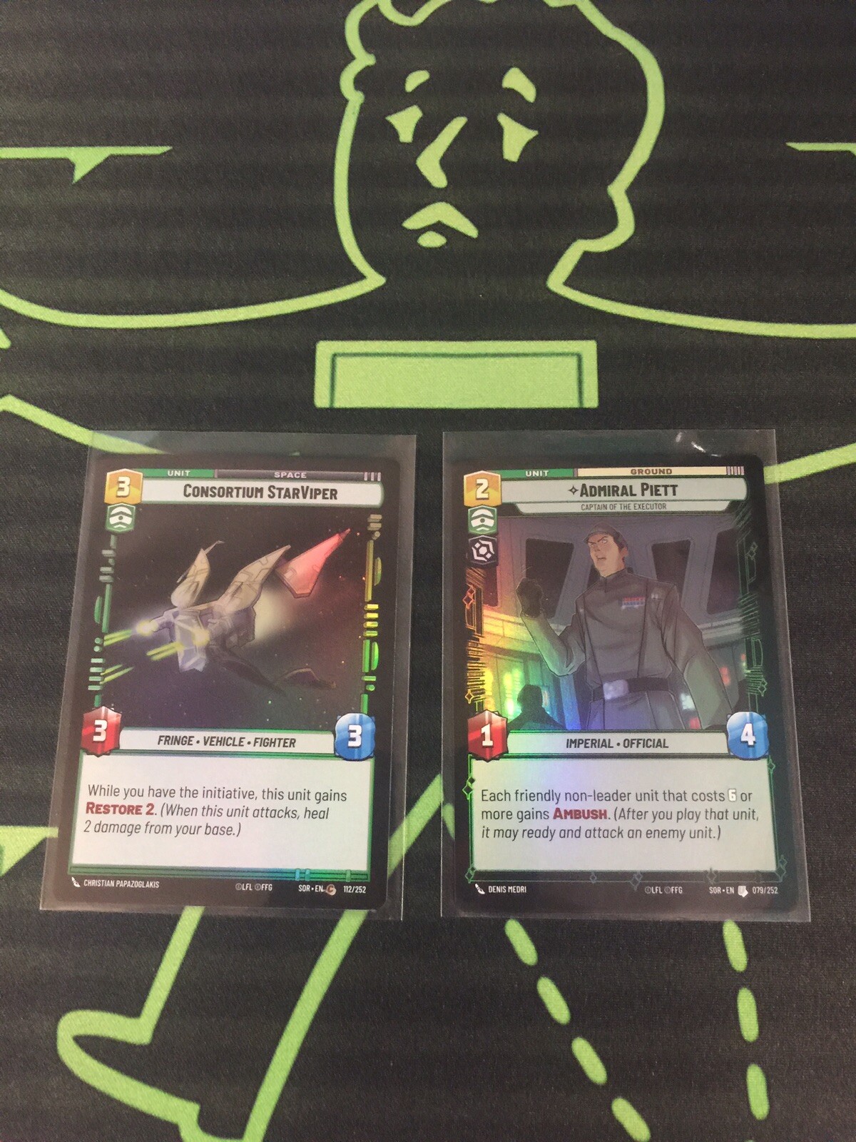 Star Wars Unlimited Admiral Piett / Consortium Starviper Foil TCG CCG ...