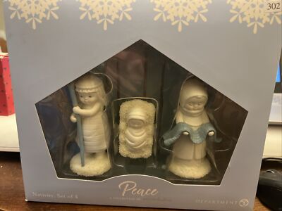 Department 56 Nativity Porcelain Figurine Set of 4 Snowbabies Peace ...