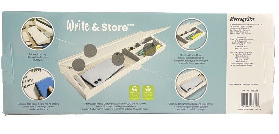 MessageStor Glass desktop whiteboard and organizer, 18" x 6.5" Computer ...