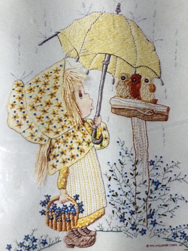 CM BETSEY CLARK Crewel Kit Hallmark BETSEYS FRIENDS Girl Birds Flower 9 ...