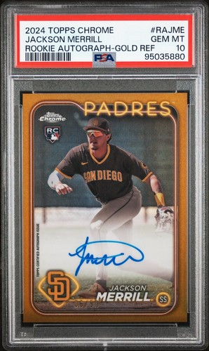 2024 Topps Chrome Jackson Merrill True Gold Refractor Rookie Auto /50 ...