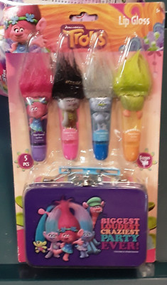 Trolls World Tour Flavored Lip Gloss Set - (4) Four Flavors + Plus ...