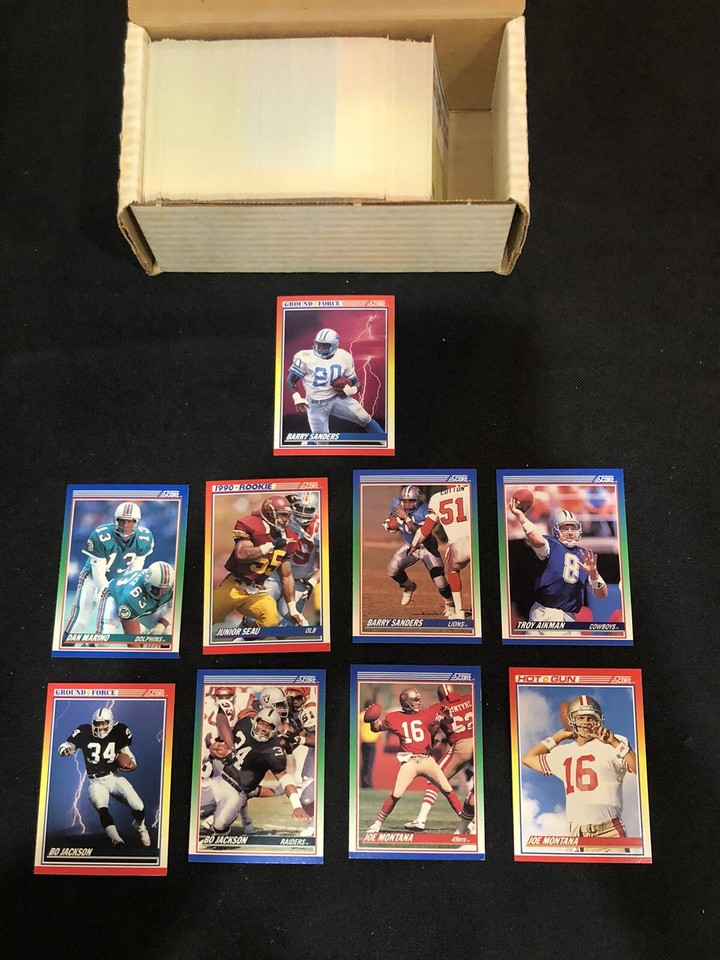 1990 Score Football Series 1 Set 330 Cards - Bo Jackson, Montana, Barry ...