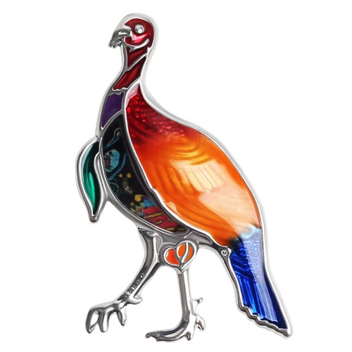 Thanksgiving Enamel Alloy Turkey Brooch Chicken Collar Pins Gift ...