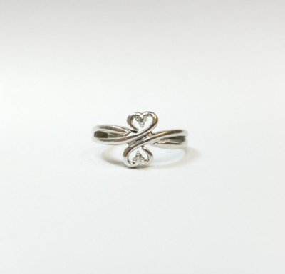 INFINITY HEART DIAMOND STERLING SILVER RING 6 3/4 | eBay