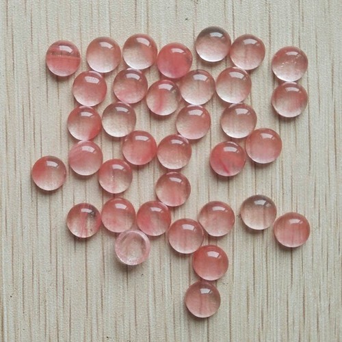 8mm 50pcs Watermelon Red Stone Round Cab Cabochon for Jewelry No Holes ...