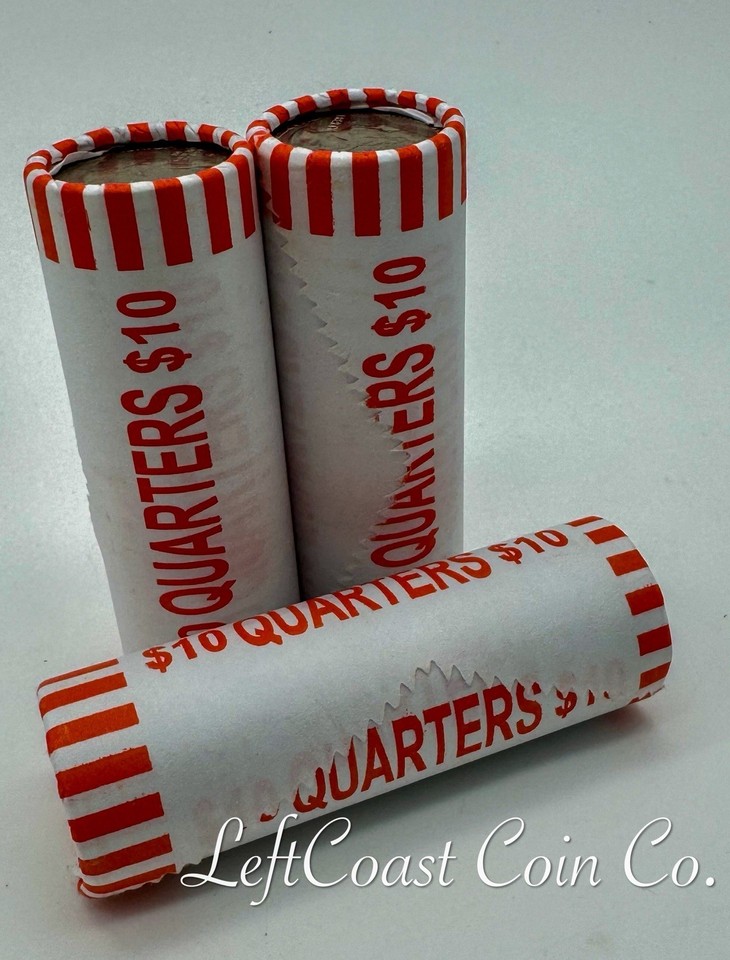 (1) $10 UNSEARCHED WASHINGTON QUARTER BANK ROLL, CIRCULATED, MIXED ...