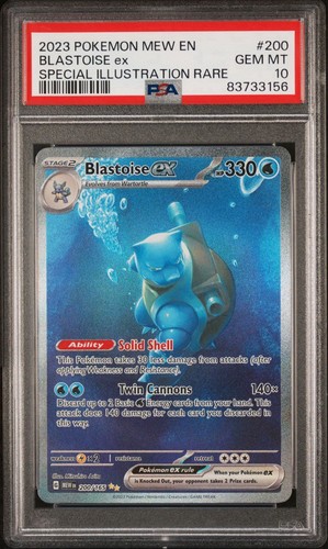 PSA 10 GEM MINT Blastoise EX 200/165 Special Illustration Rare Pokemon ...