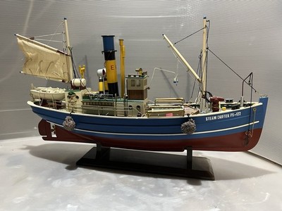 Wooden Model steam drifter Boat | eBay UK