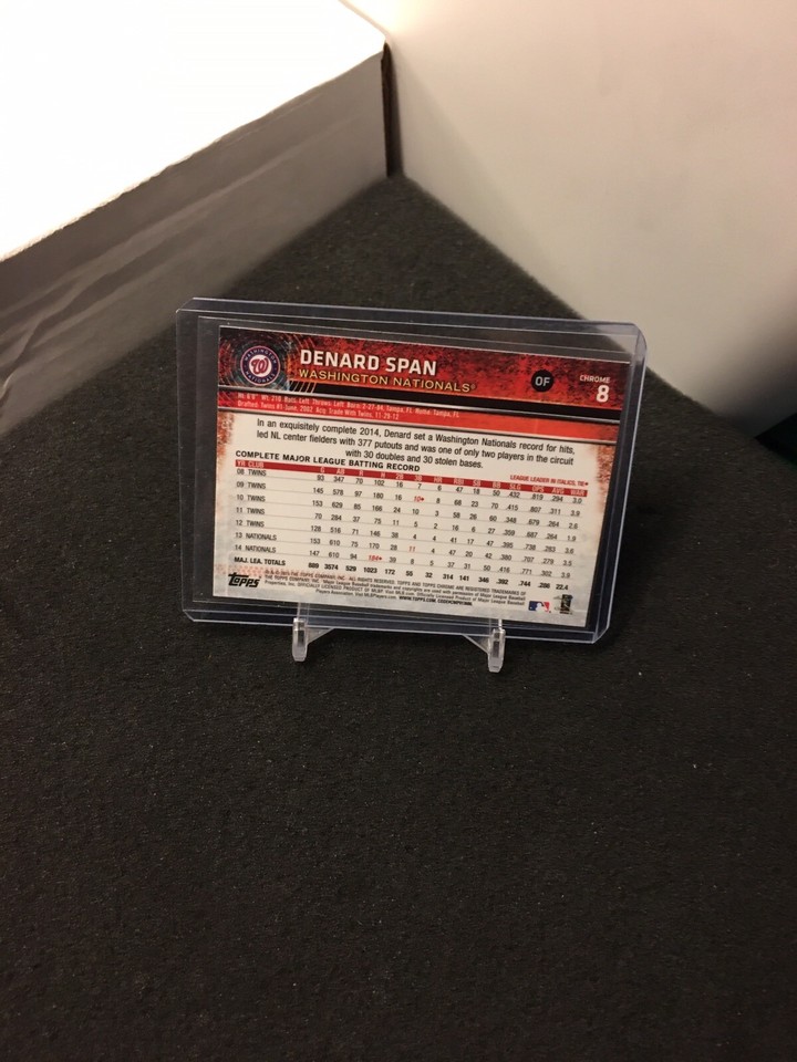 Denard Span Refractor 2015 Topps Chrome card 8 Washington Nationals | eBay