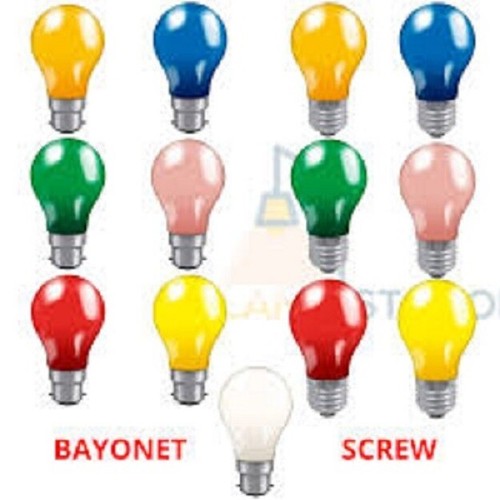 25w Coloured GLS Light Bulbs BC (B22)orES (E27) Pink Blue Amber Green ...