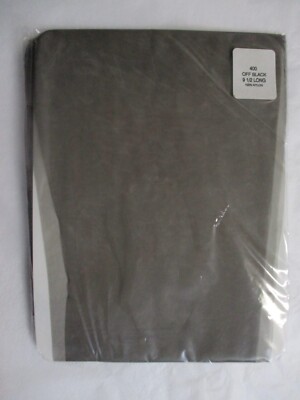 1PR VINTAGE NATIONAL 400 RHT SHEER FLAT KNIT NYLON STOCKINGS 9 1/2 LONG ...