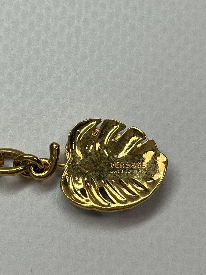 Versace Runway Jungle Leaf Crystal Medusa Set Necklace Bracelet ...