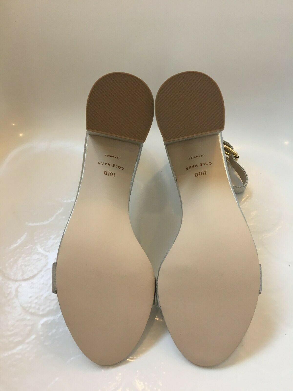 New! Cole Haan Clarette Sandal II (W09691) Color Silver Leather size US ...