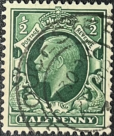 GB 1934 ½d GREEN INTERMEDIATE FORMAT Half Penny Stamp | eBay