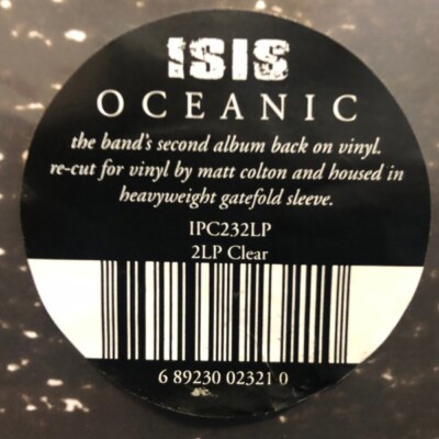 ISIS - Oceanic - 2 x LP CLEAR Colored Vinyl Album - LIMITED - SEALED ...