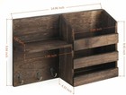 Rustic Mail Sorter Home Organizer Wall Mounted Storage Holder Shelf w/3 ...