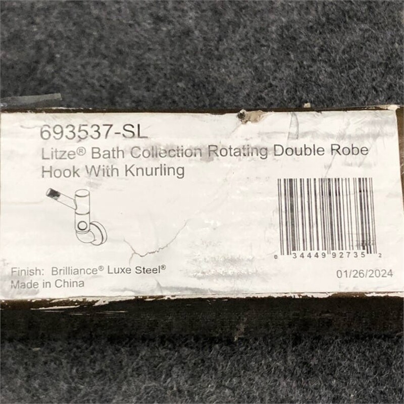 Brizo Litze Rotating Double Robe Wall Hook, Luxe Steel 693537-SL | eBay