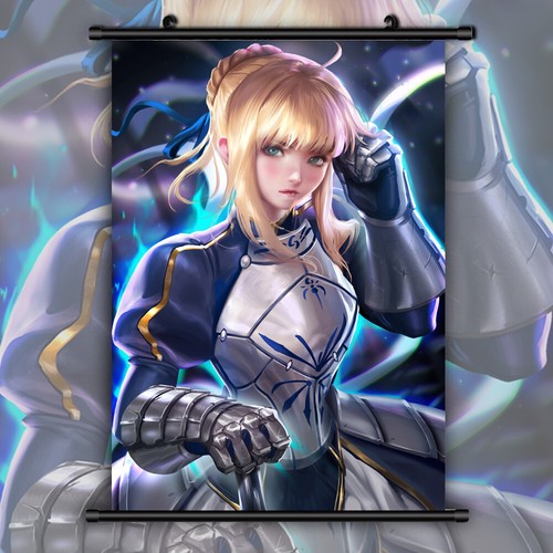 Fate stay night Saber HD Canvas Print Wall Poster Scroll Room Decor | eBay