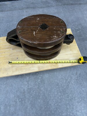 Nautical Rigging Block; Double-sheave; Double-Pulley; Wood Ships ...