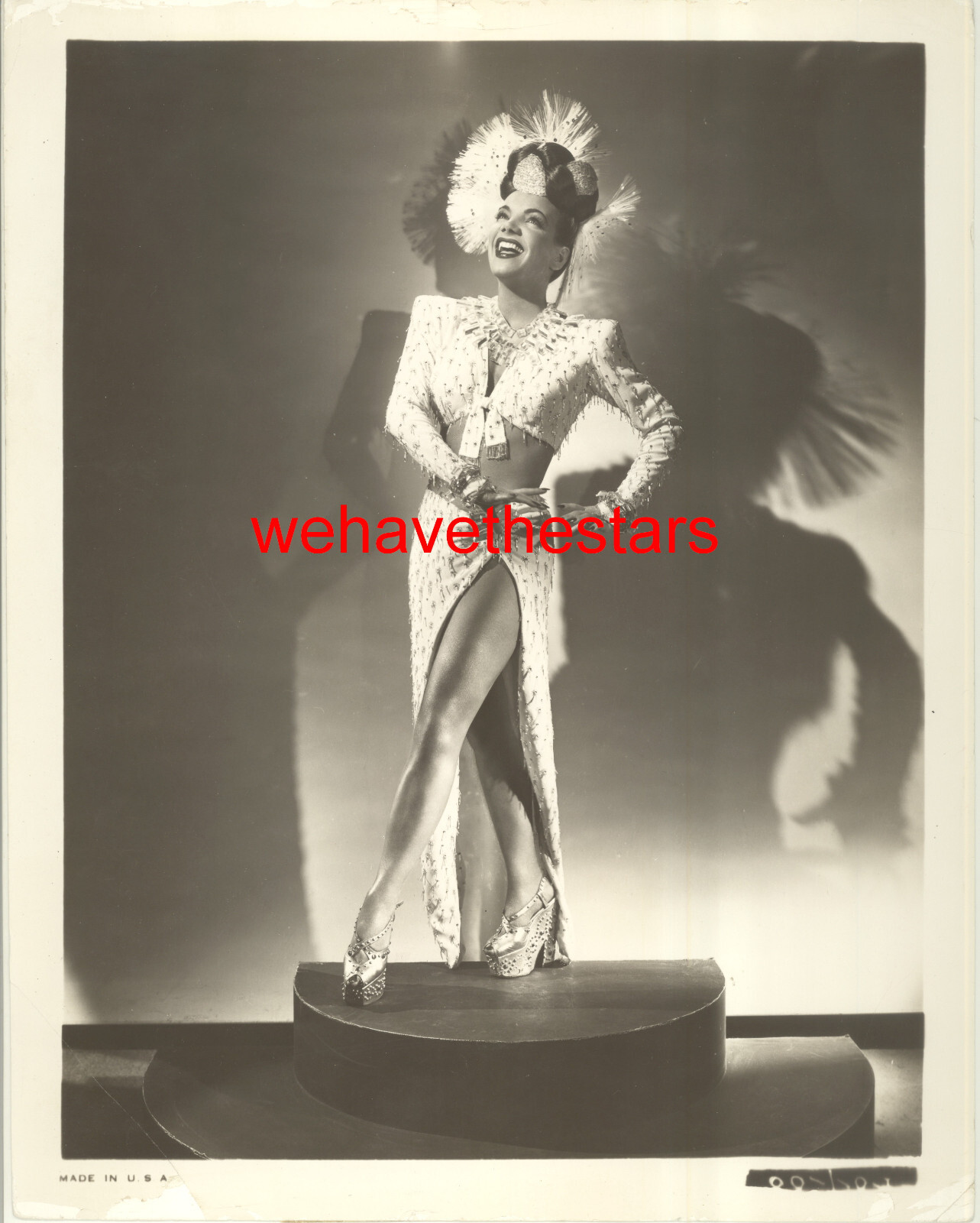 Vintage Carmen Miranda EXOTIC COSTUME WITH WEDGIES '46 Publicity ...