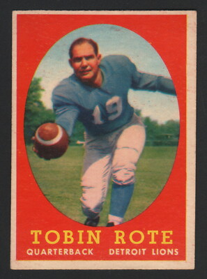 1958 Topps Football #94 - TOBIN ROTE - DETROIT LIONS | eBay