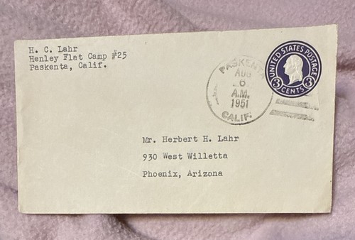 Paskenta, CALIFORNIA. Tehama County (1872-Date) 1951 Cancel | eBay