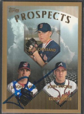 Original Autograph, Jason Rakers RC; Indians, 1999 Topps Prospects ...