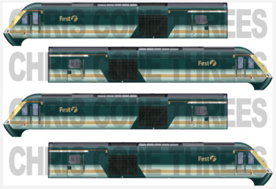 Adhesive Vinyl Class 43 HST Decal suit N gauge Dapol / Farish - GWR Fag ...