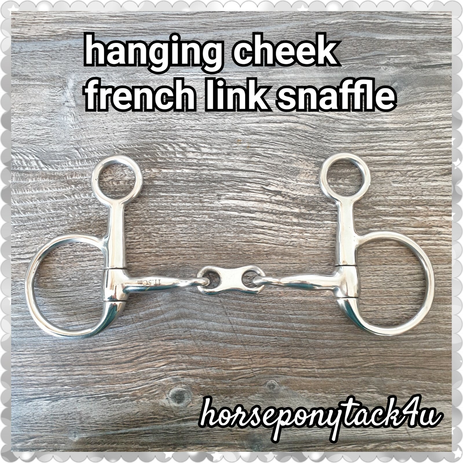 HANGING CHEEK FRENCH LINK SNAFFLE FILET BAUCHER BIT 4.5 TO 6 INCH ...
