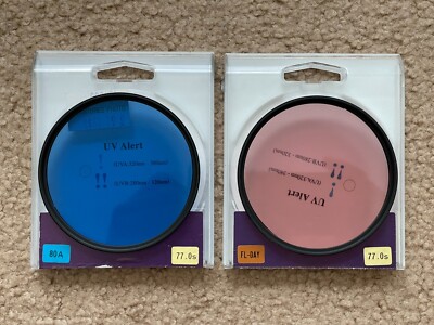 One Lot of Two (2) Hoya Filters 80A and FL-DAY 77mm Filter Thread | eBay