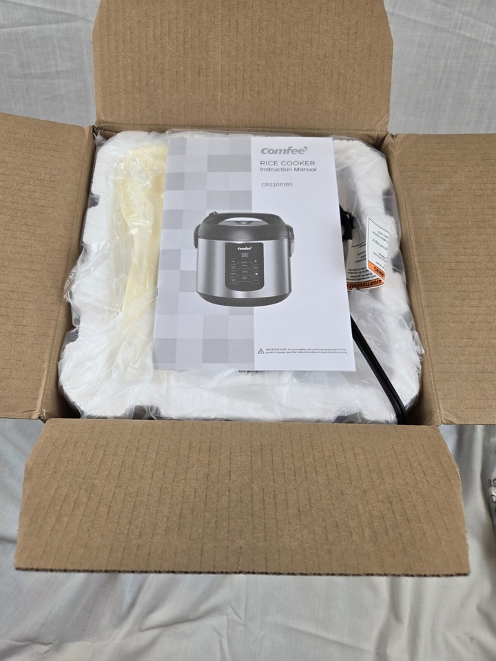 COMFEE' Compact Rice Cooker 6-in-1 Stainless Steel Multi Cooker Slow ...