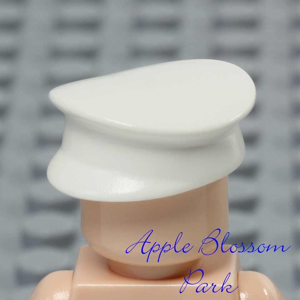 NEW Lego Boy Girl Minifig WHITE HAT - Star Wars Pilot Ship Captain Head ...