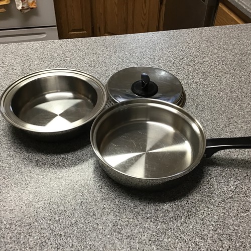 Prudential Ware 18-8 Tri-Clad Stainless Steel Titanium 8” Skillet Pan w ...