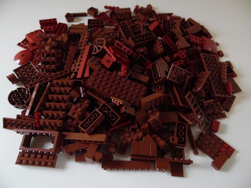 brown , burgundy Lego Bricks Parts Pieces Clean brown and burgundy ...