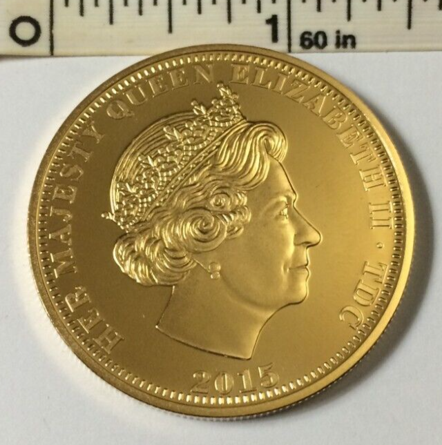 #4643 - HER MAJESTY QUEEN ELIZABETH II - 2015 ONE CROWN -AMERICAN BILL ...