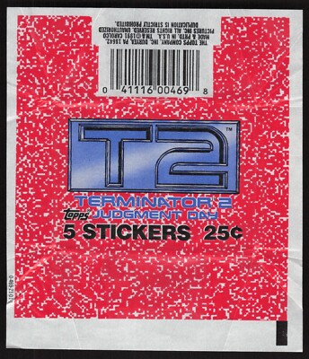 1991 Topps Terminator 2 Opened Wax Pack Wrapper AA278 | eBay