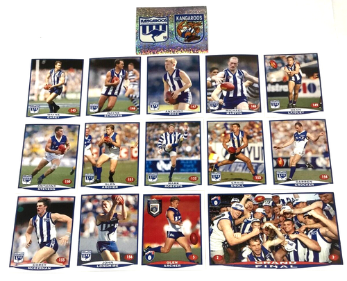1997 SELECT AFL COLLECTABLE STICKERS FULL BASE TEAM SET-NORTH MELBOURNE ...