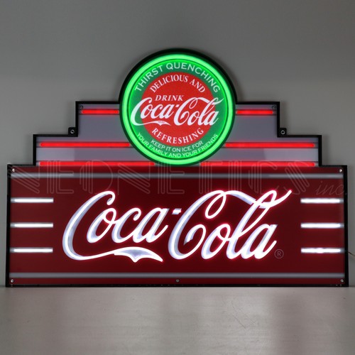 Coca-Cola LED Flex-Neon Look Sign - Art Deco Marquee - Ice Cold Coke ...