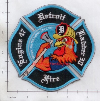 Michigan - Detroit Engine 47 Ladder 30 MI Fire Dept Patch | eBay