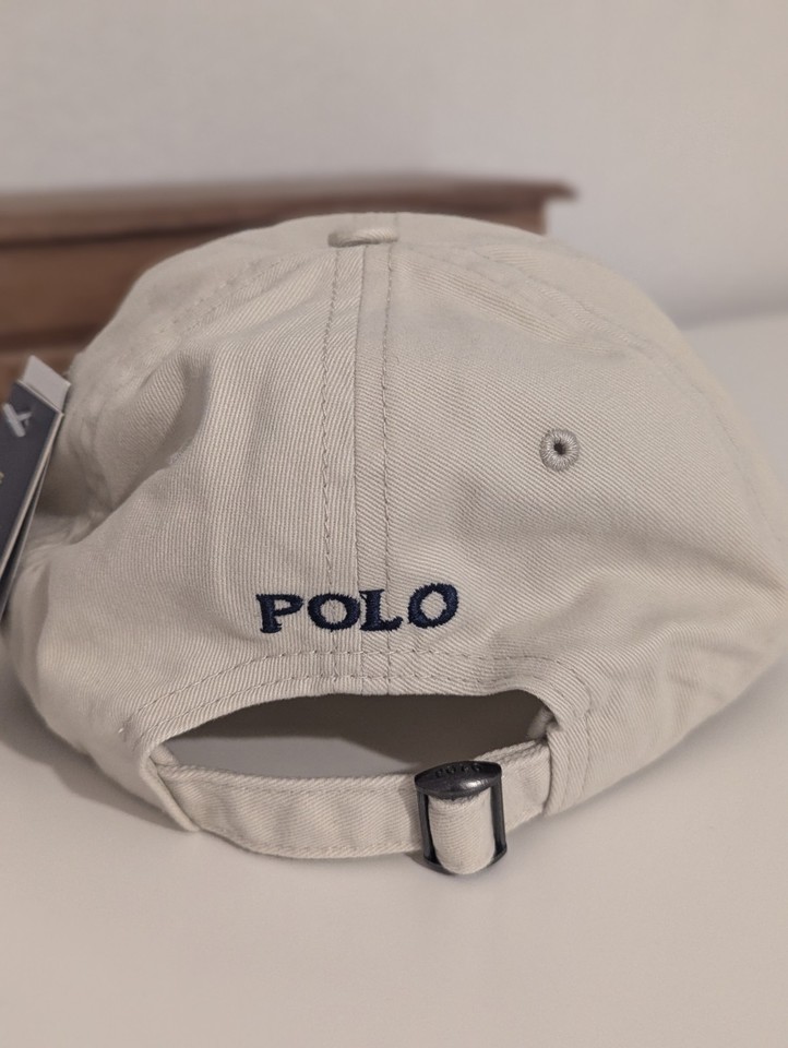 Ralph Lauren Polo Classic Baseball Cap Cream Unisex Adjustable Strap ...
