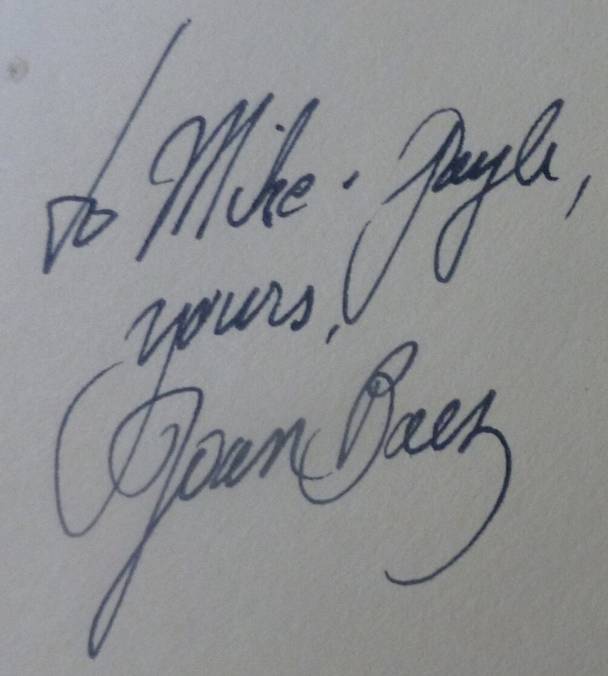 JOAN BAEZ SIGNED / AUTOGRAPHED BOOK - AND A VOICE TO SING WITH ...