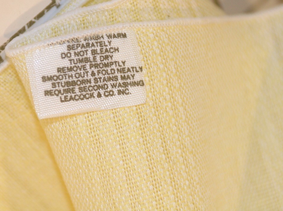 Vintage Leacock Light Yellow Tablecloth 52" W x 70" L | eBay